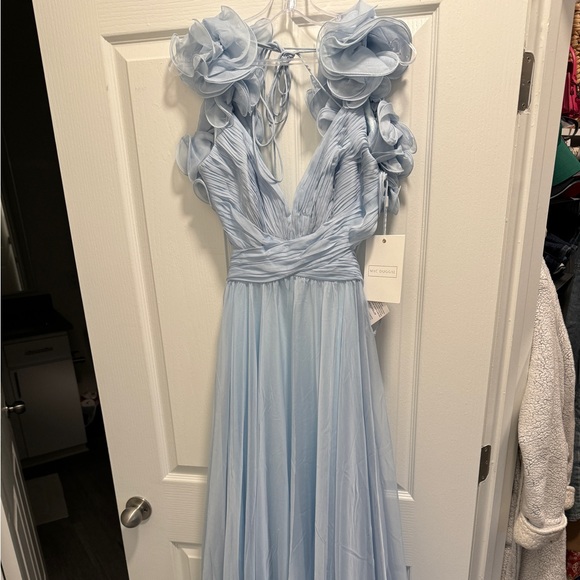 Mac Duggal | Dresses | Mac Duggal Ruffle Tiered Cutout Chiffon Gown ...